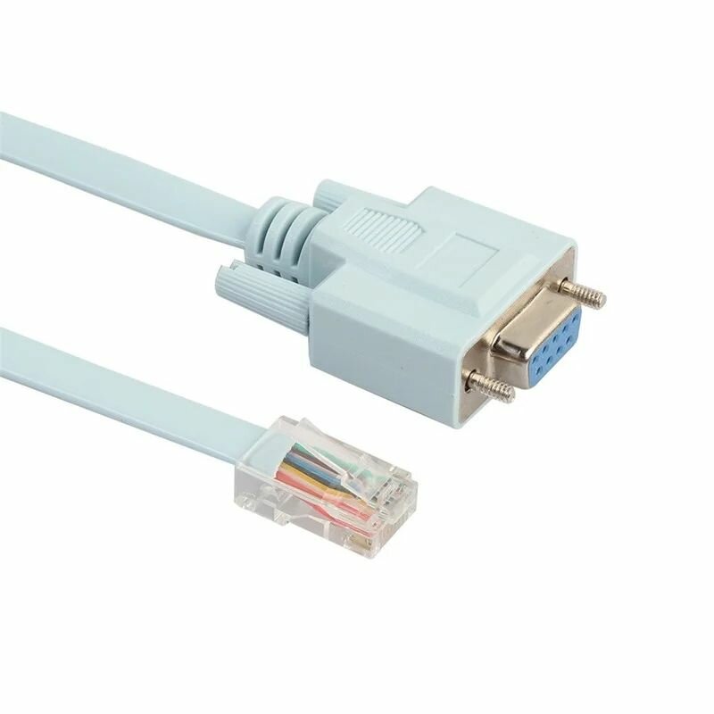 Кабель USB-консоли RJ45 Cat5 Ethernet - RS232 DB9 COM-порт, последовательный, гнездовой, сетевой адаптер для маршрутизаторов, синий
