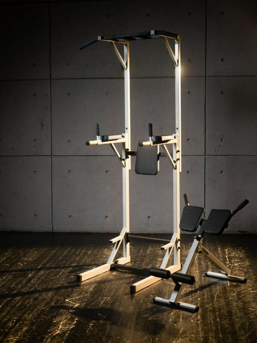 Турник, брусья, пресс 3 в 1 напольный +Скамья гиперэкстензия, комплект