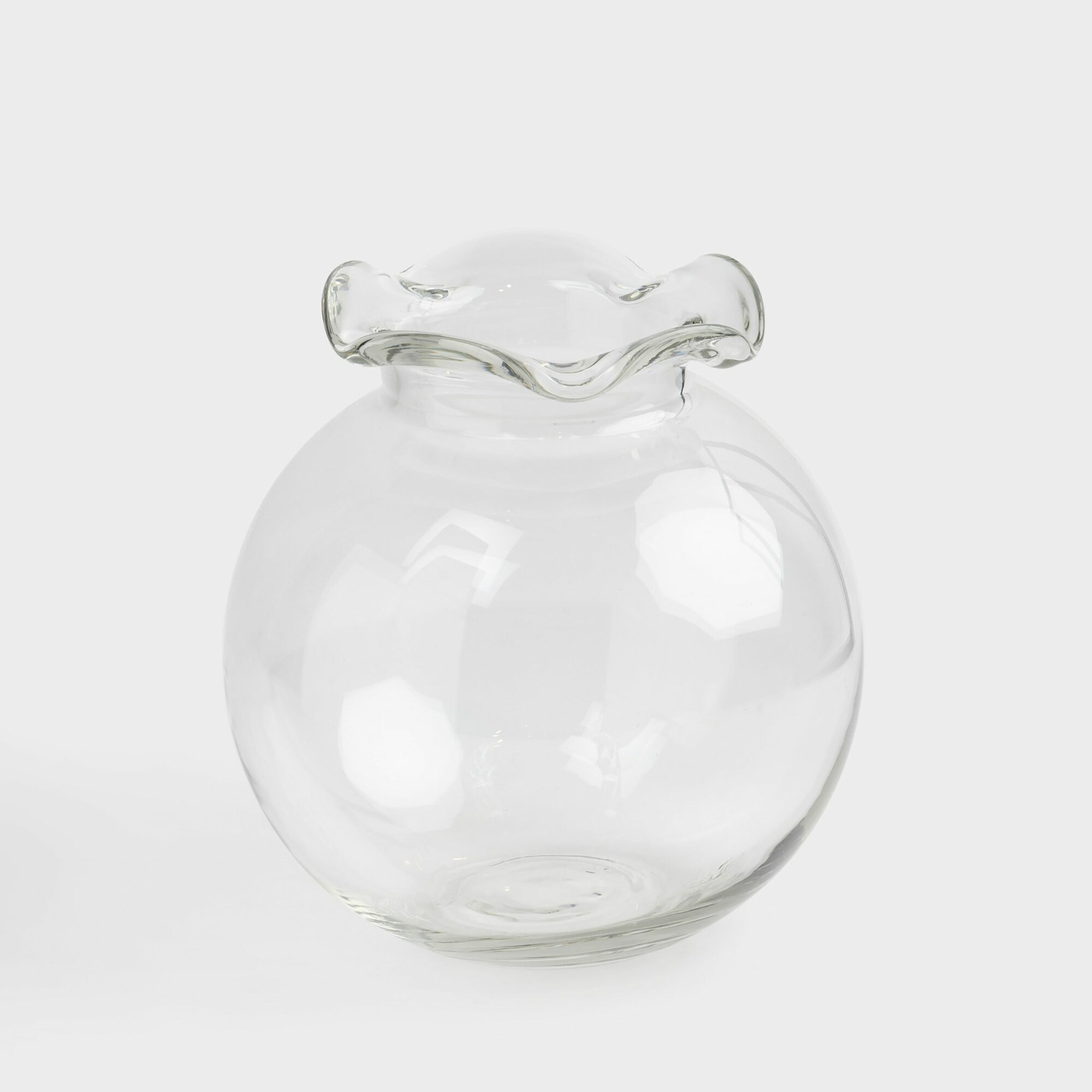 Ваза для цветов Kuchenland, высота 23 см, стеклянная, прозрачная, Clear