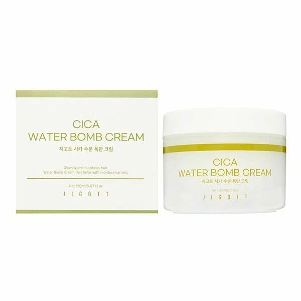 Jigott Крем для лица увлажняющий с центеллой Cica Water bomb Cream, 150 мл