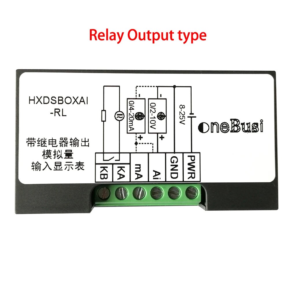 Gaqqee HXDSBOXAI-RL измеритель 0-10В, 0-20мА, Relay Output type