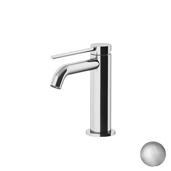 Gattoni Gattoni Circle Two Смеситель для раковины на 1 отв, излив: 11.5см, с донным клапаном, цвет: никель