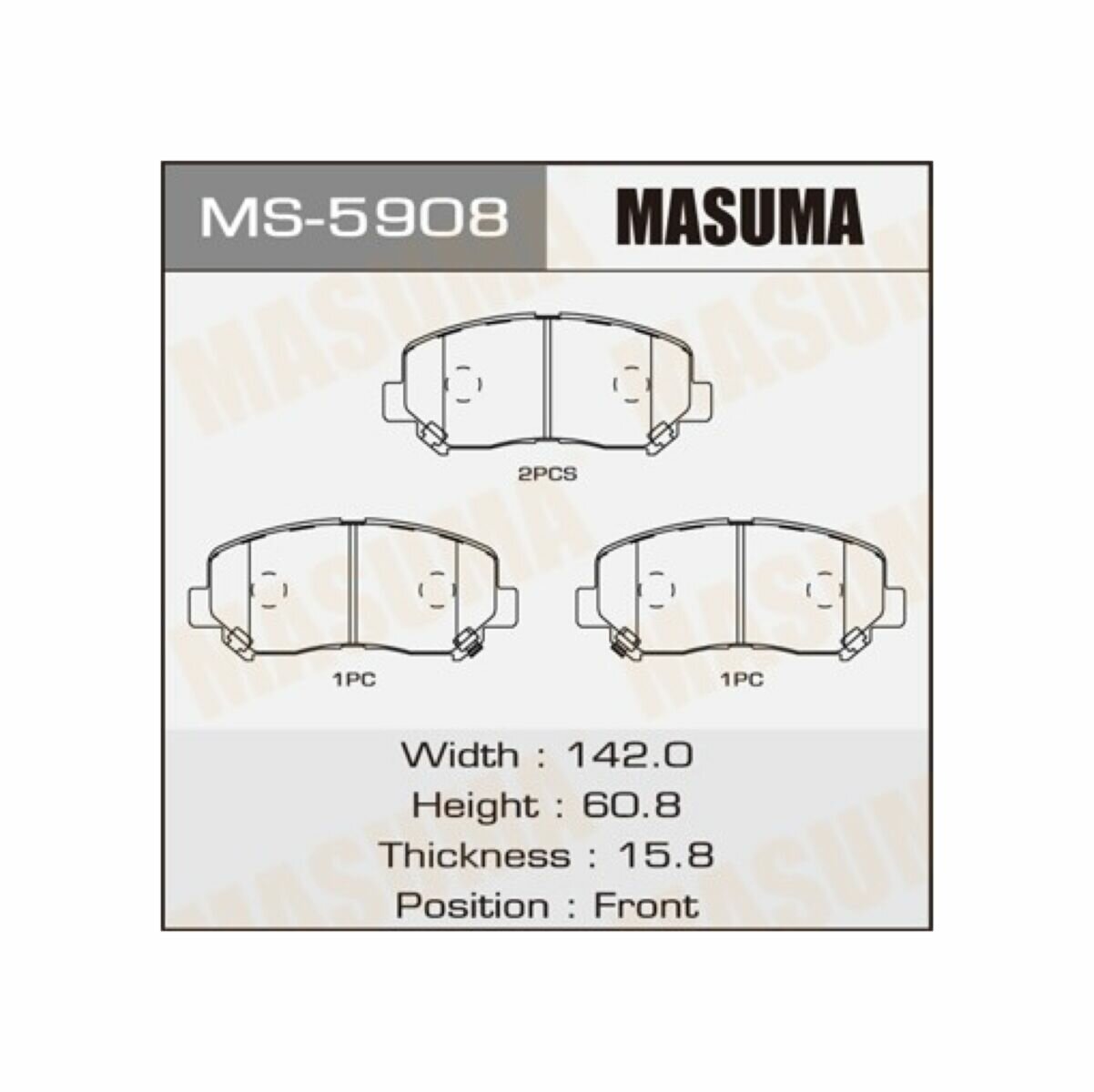 Колодки Тормозные Mazda Cx-5 11-17(Masuma Ms-5908)