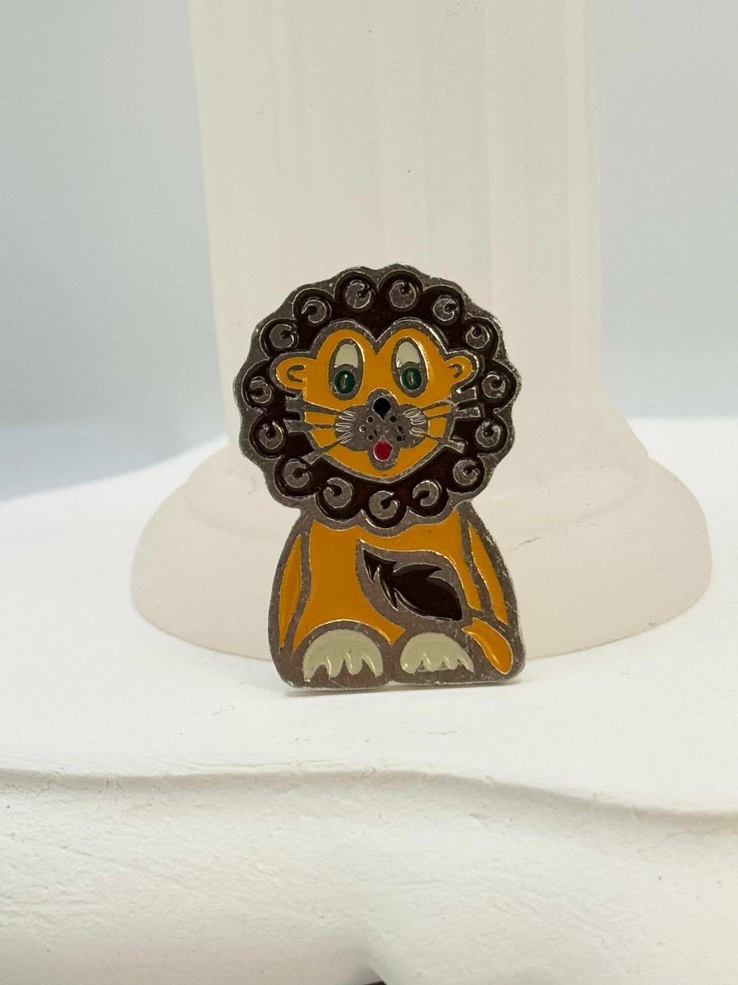 Советский винтажный значок брошь детский, Львенок