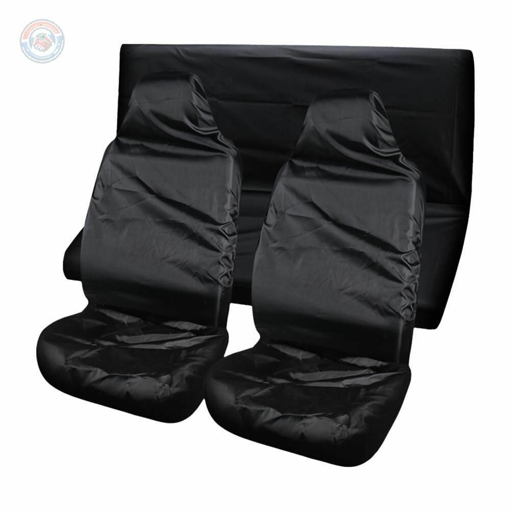 Универсальный водонепроницаемый чехол на автомобильное сиденье черный комплект 2 шт защита от грязи и влаги для семейных авто такси и поездок с детьми