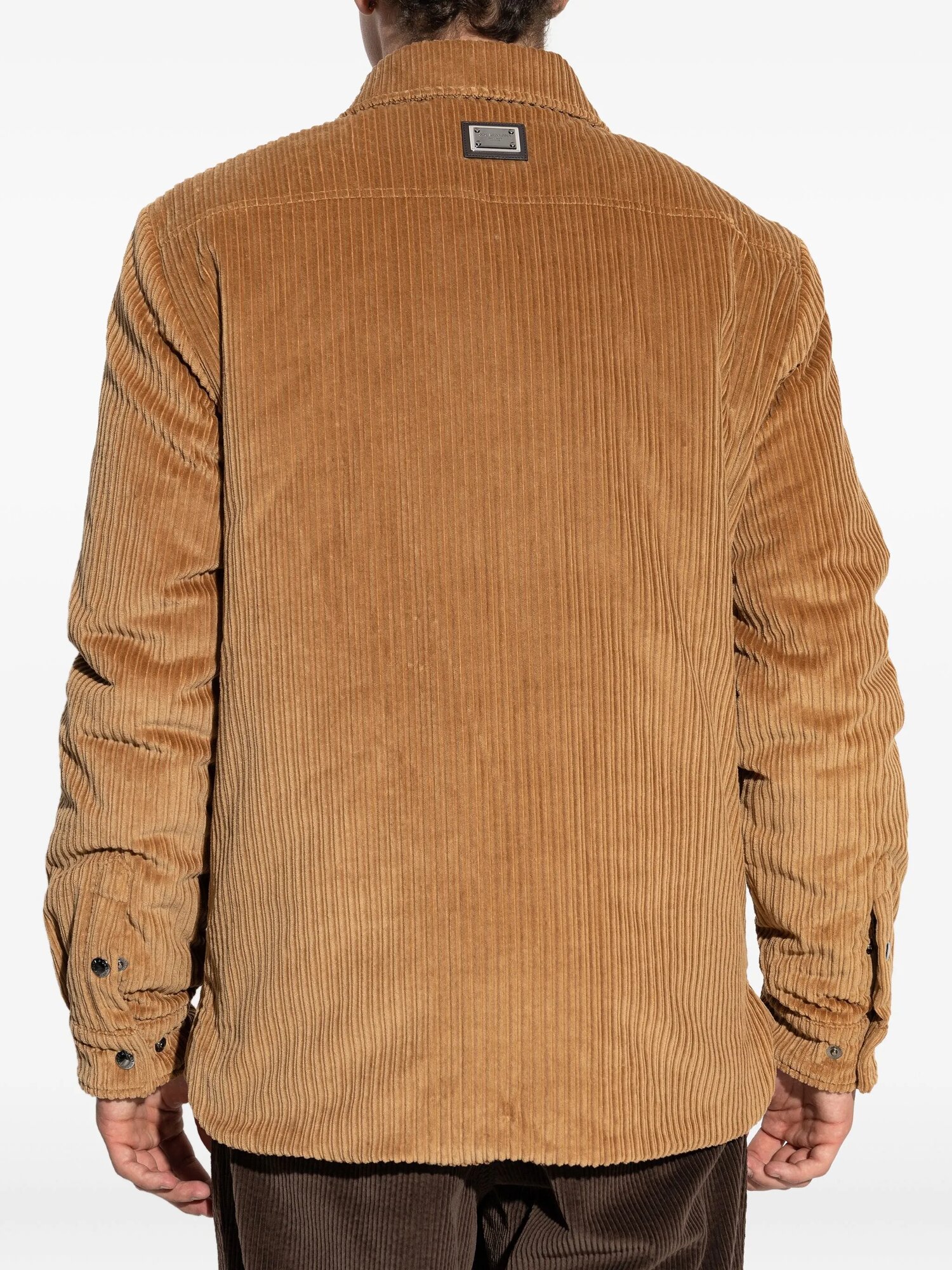 Куртка DOLCE & GABBANA Corduroy flap-pocket shirt jacket, размер 50, brown — фото 1