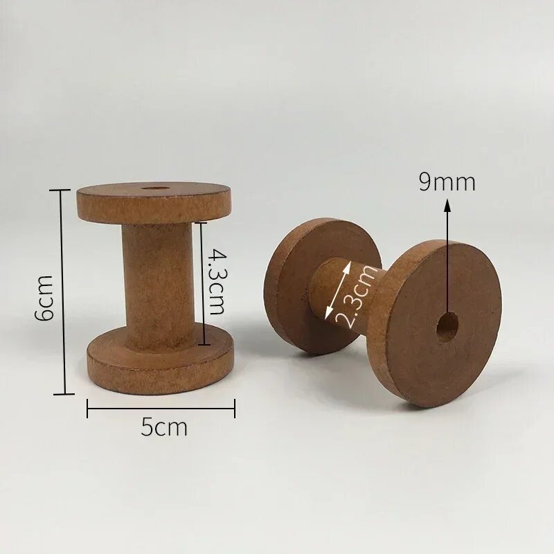 Деревянные катушки MOONBIFFY для швейных лент 5x6cm 1pc