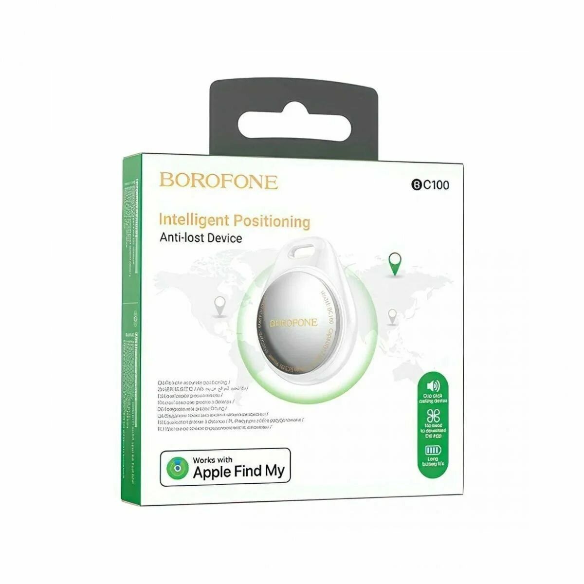 Трекер GPS Borofone С100 для авто, рюкзака и животных для iphone