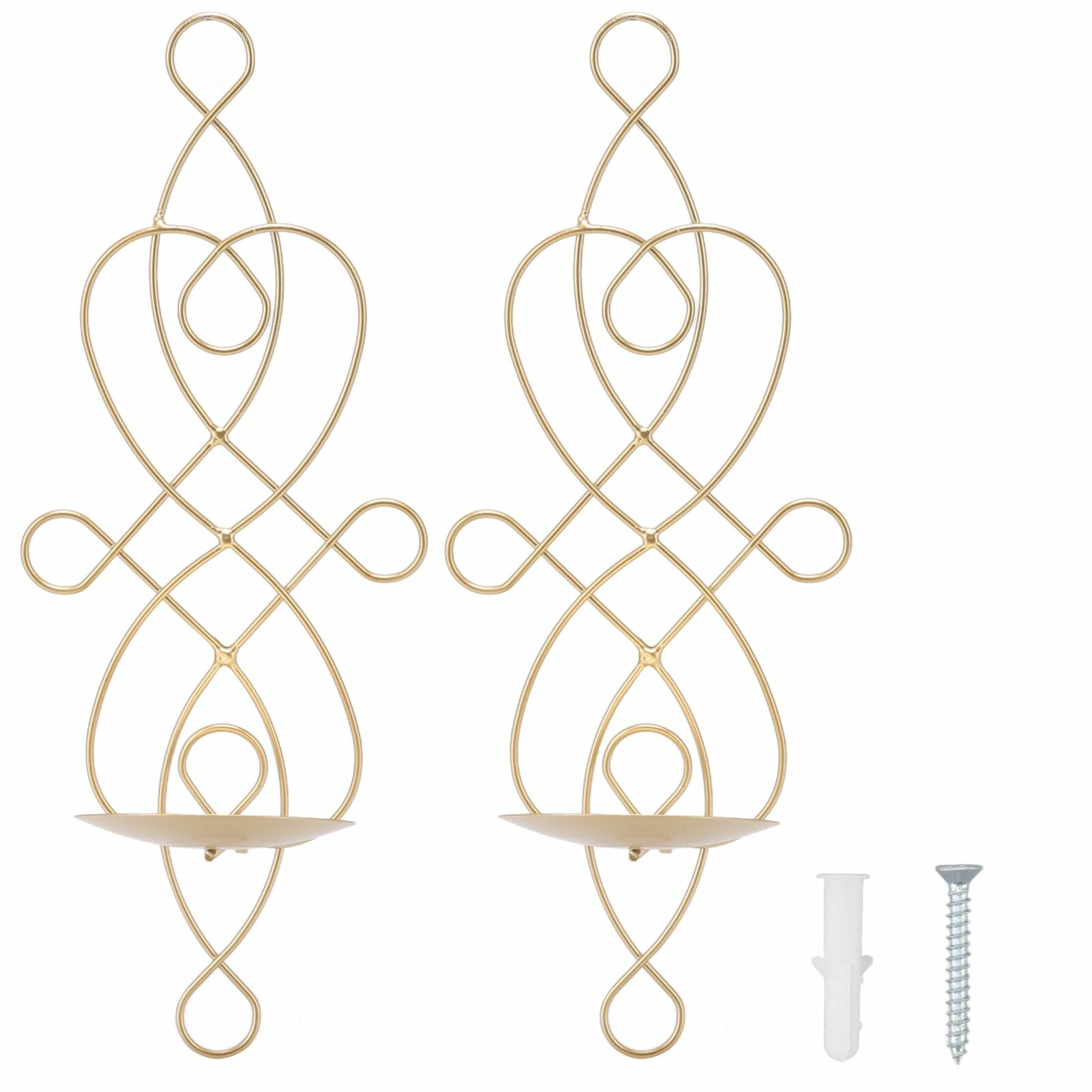 2 комплекта, железный настенный подсвечник, складной, устойчивый к деформации, инновационный настенный подсвечник для спальни, столовой, золото