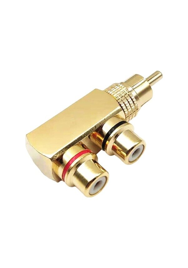 Премиум-адаптер RCA-сплиттер 90 градусов AV TV Audio