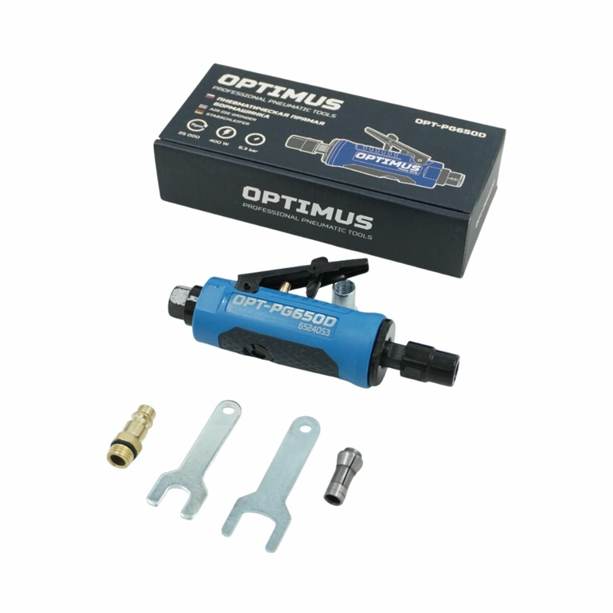 Бормашинка прямая пневматическая 25000 об/мин 3 и 6 мм OPT-PG650D