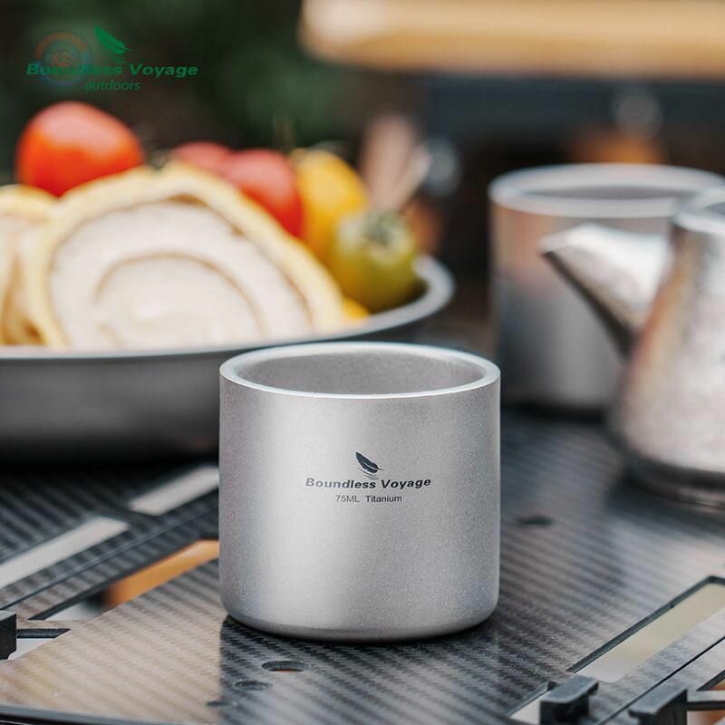 Походная кружка из титана для кемпинга и треккинга лёгкая экологичная чашка для кофе и чая в походе