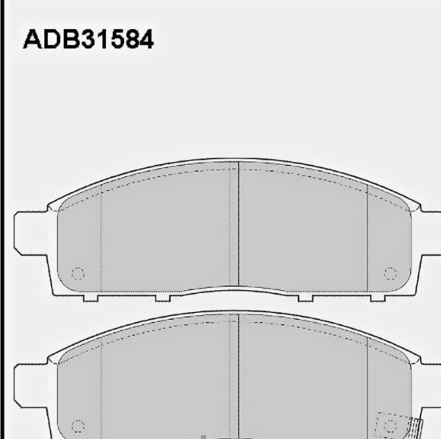 Allied Nippon ADB 31584 Колодки тормозные дисковые передние, комплект