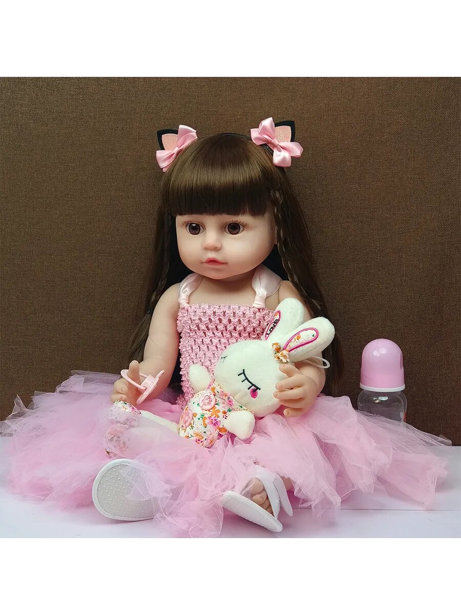 Комплект одежды для куклы "Реборн", оригинальный, розовый антик, 5 предметов