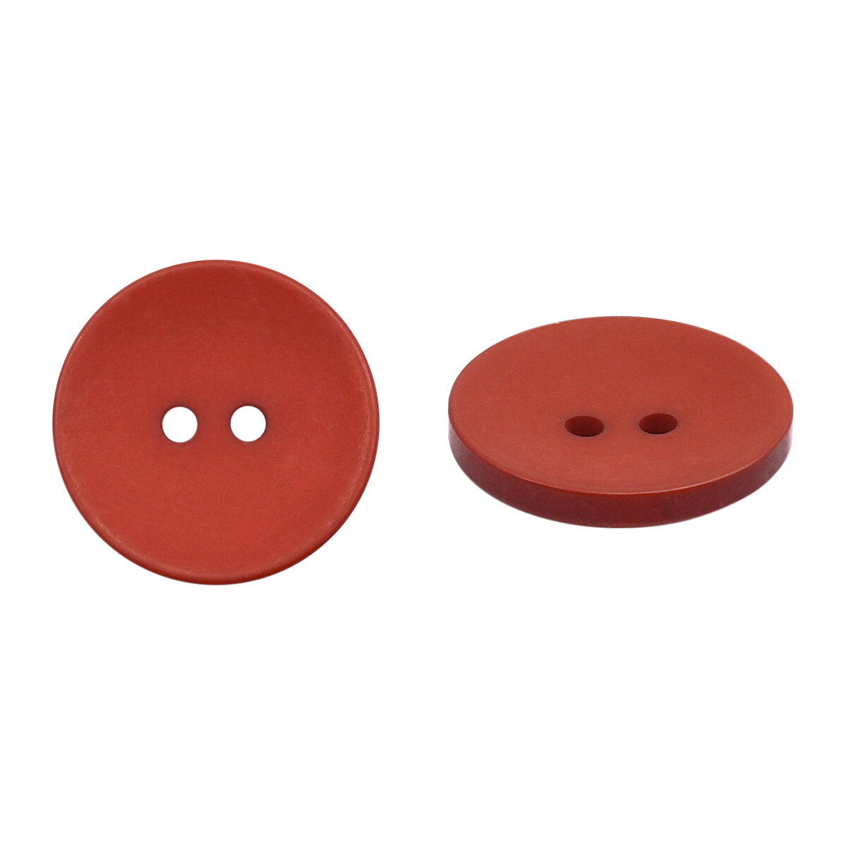 Пуговицы костюмные 36L (23 мм), 36 шт, 2 прокола, пластиковые, Айрис (оранжевый)