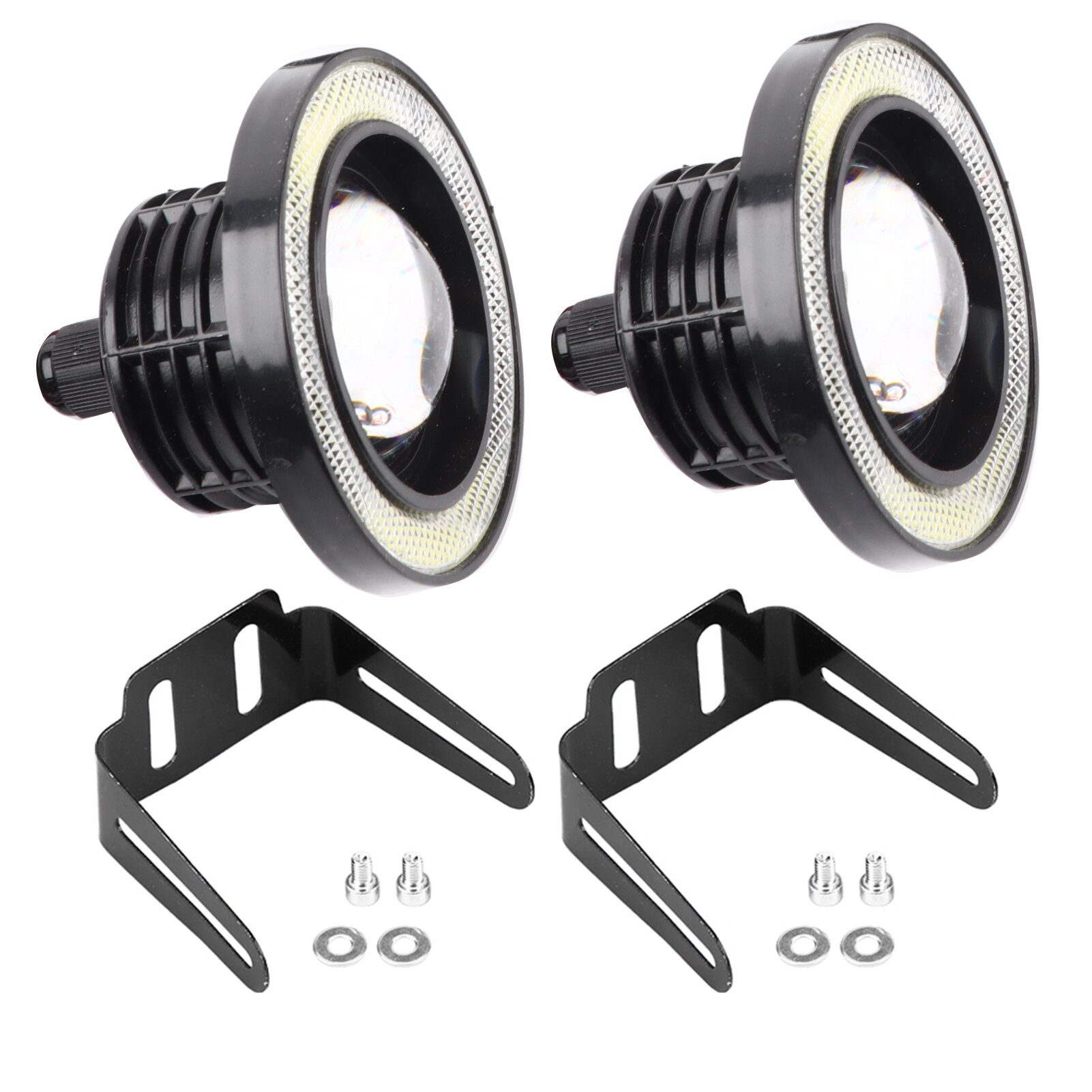 Universal 2pcs 10 Вт светодиодные герметичные глаза Angel Daytime Hunge Light Car автомобиль туманные огни (3,5 дюйма)