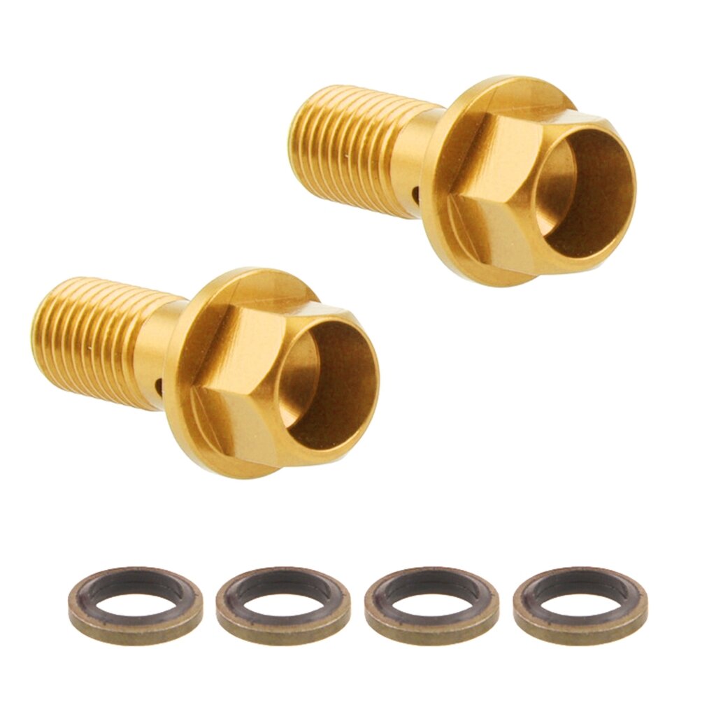 2pcs Banjo Bolt Шайтиль M10x1.25 мм, болты и комплект для герметизации прокладки для тормозного суппорта