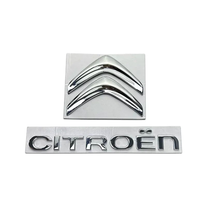 Металлическая наклейка с буквами, эмблема переднего багажника автомобиля для Citroen C4 C3 C5 C1 DS3 DS5 DS4 Jumpy Xsara C-Elysee Picasso C-quatre, задний значок Silver