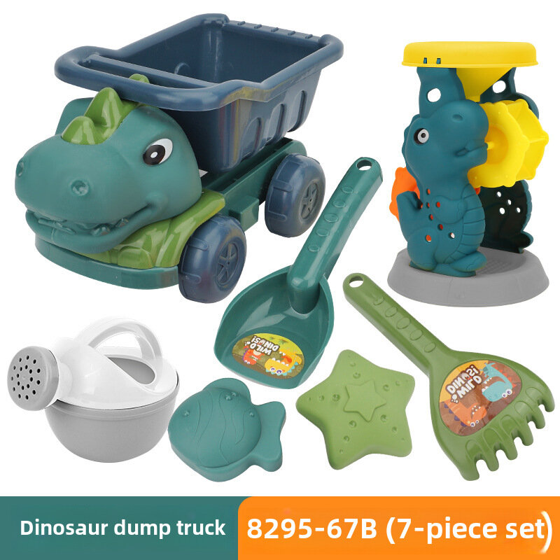 Производитель Набор Игрушек для Детей Динозавр Инженерный Транспорт Лопата Пляж Детский Набор Внешний Вода Копание Песок Песочные Часы Инструмент (8295-67b динозавр квадроцикл песочные часы 7-компонентный набор смешанный цвет волос)