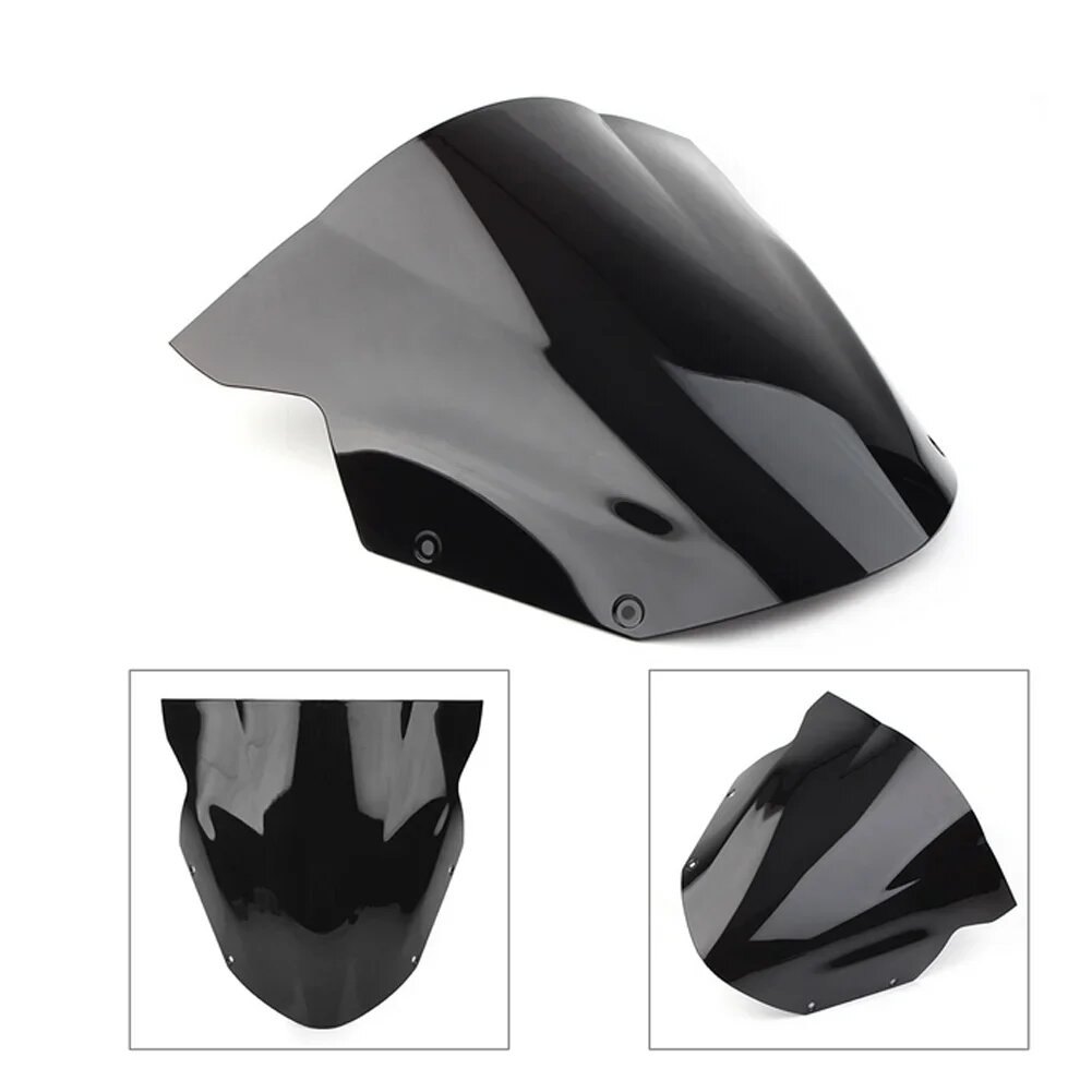 Мотоциклетный экран, лобовое стекло, дефлектор экрана мотоцикла, защита для Kawasaki NINJA 650 ER6F ER-6F EX650R 2009-2011 Черный, black
