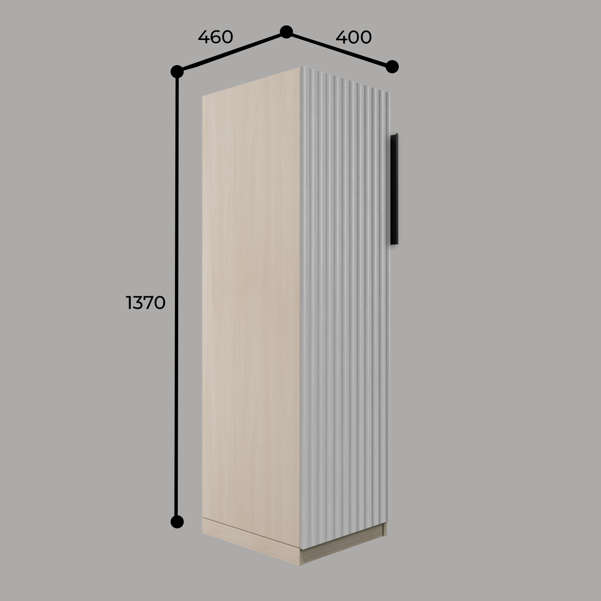Шкаф распашной 400 Ольга профильные ручки