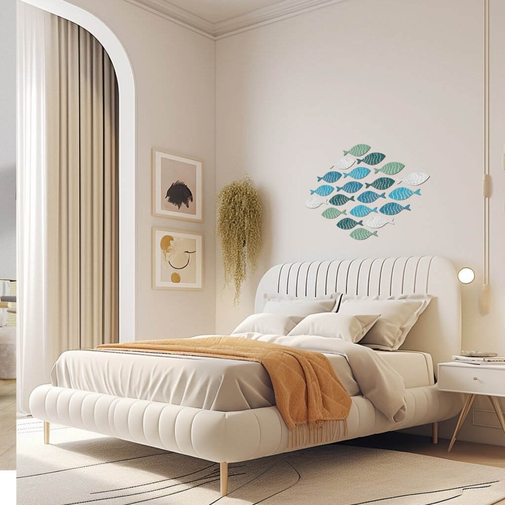 Деревянные подвески Рыба для стен