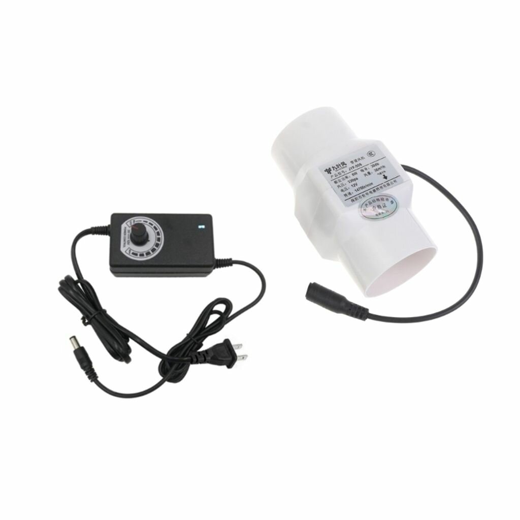 (1 комплект) Канальный вентилятор + блок питания с регулировкой скорости по стандарту США-6 Вт