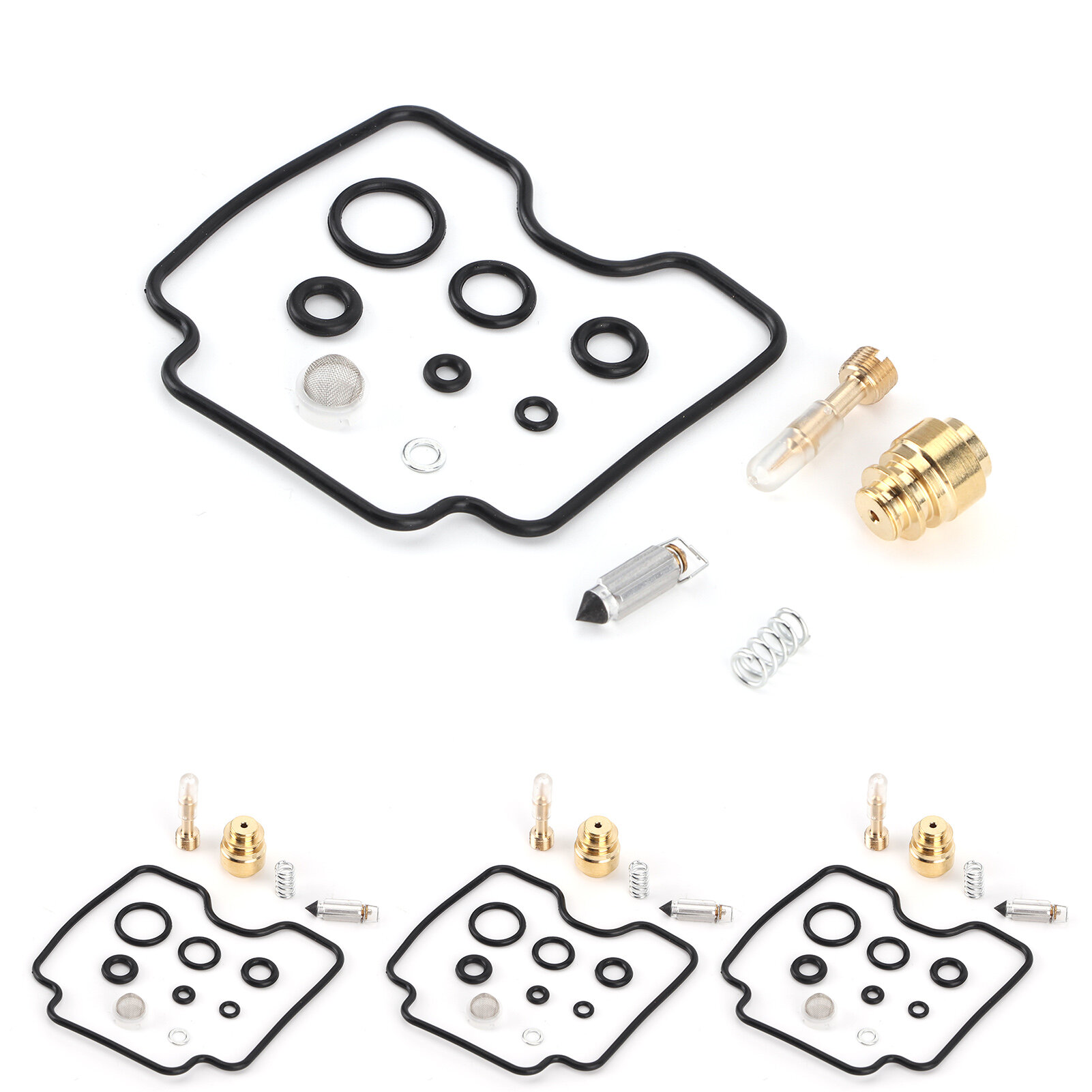 4 Sets Overhaul Carburetor Repair Rebuild Kit Fit for Suzuki GSX750F Katana / GSF1200 Bandit