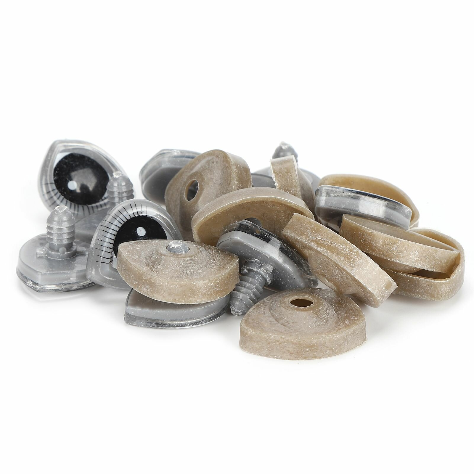 Набор глаз кукольных мультяшных глаз из пластика и смолы для создания плюшевых игрушек 20x24 мм (10 шт/упаковка)