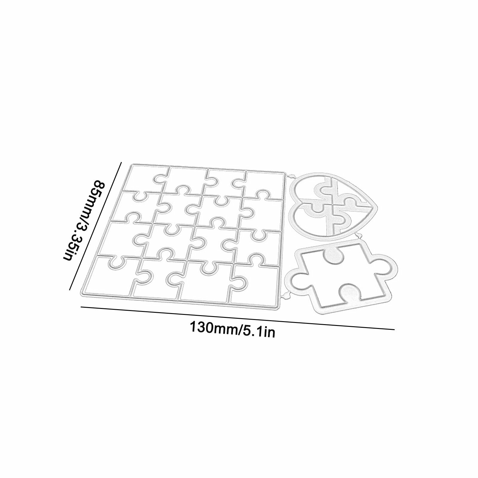 Металлические шаблоны для вырезания Сердце , - Любовь-головоломка