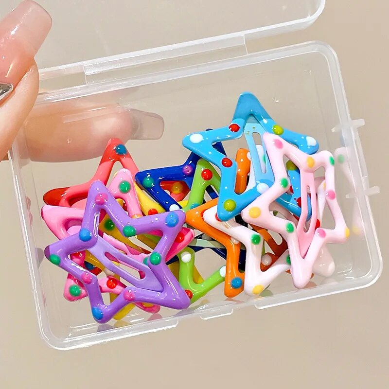 Заколки для волос детские звёздочки, цвет 42-10pcs