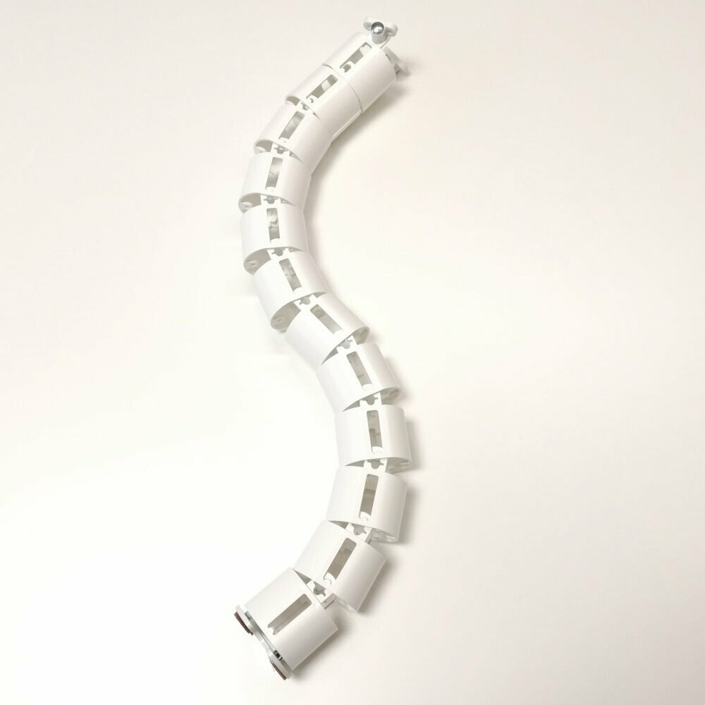 Кабель-канал для проводки гибкий, белый, размер L=740 мм, РФ