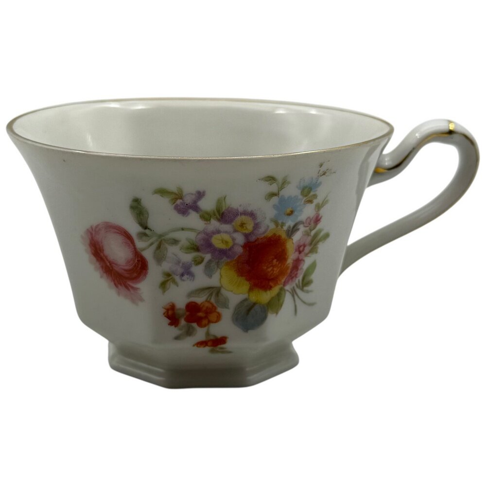 Чашка "Букет Чертополох", 150 мл, фарфор, 1900-1927 гг, Tirschenreuth, Бавария, Германия