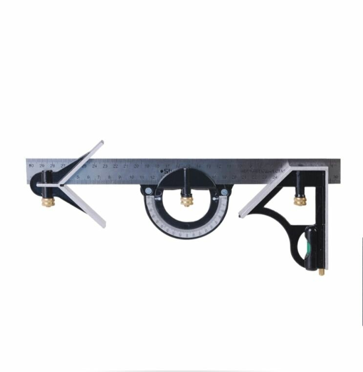 Угольник многофункциональный Sturm! 30 см уровень, транспортир, чертилка