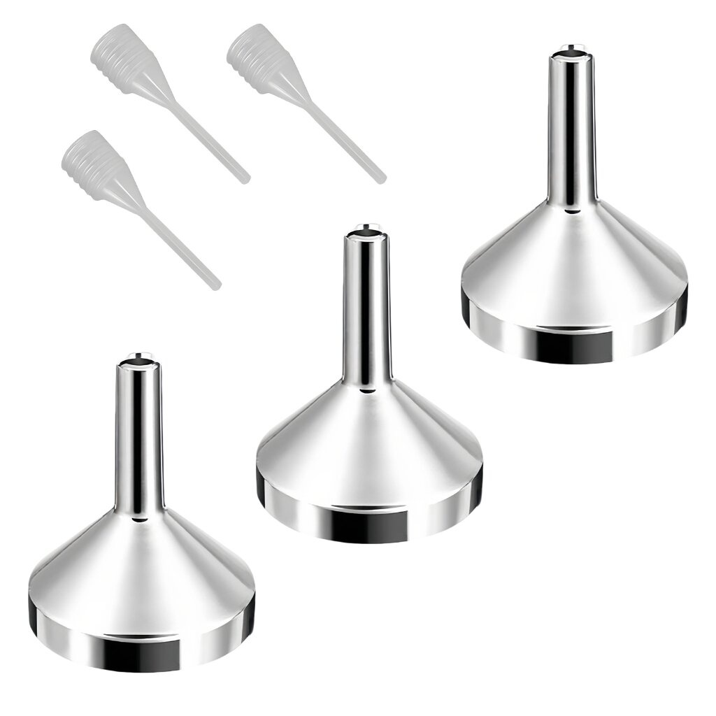 Металлическая воронка, 3 шт, воронка для перекачки жидкости, Маленькая воронка для парфюмерного порошка