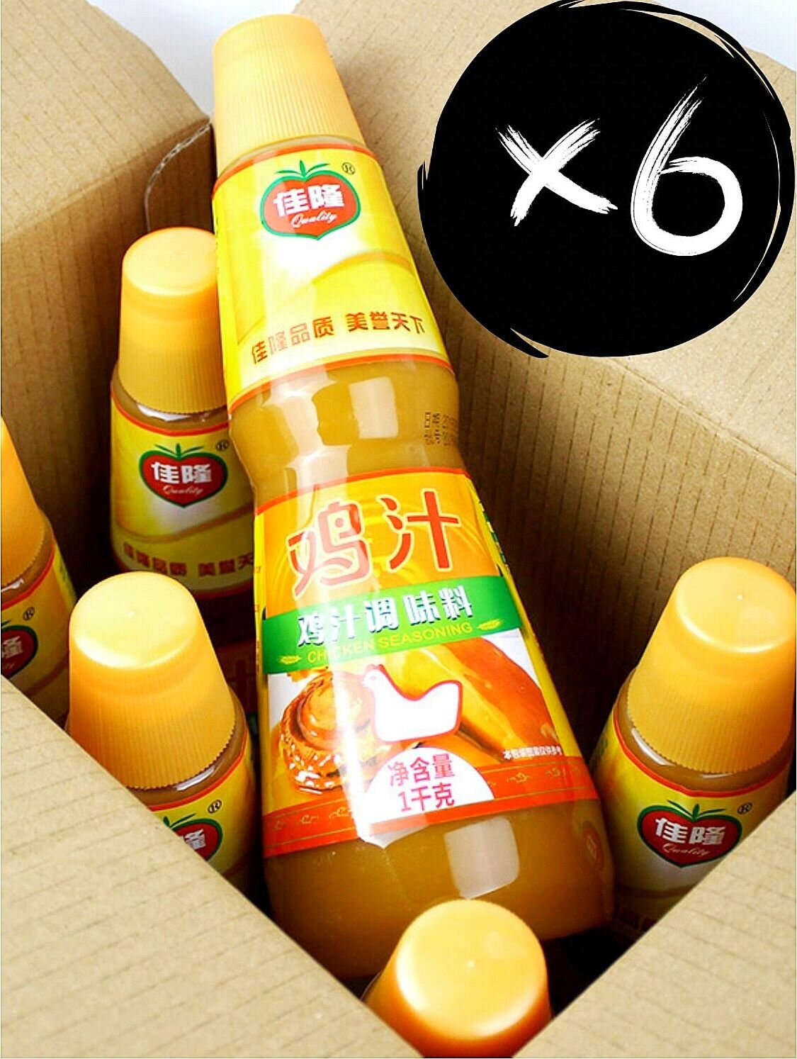 Китайский куриный бульон Jialong Knor концентрированный, 1л, коробка из 6шт