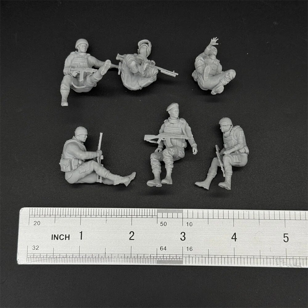 Миниатюрные фигурки русских солдат BMD2 1/35 масштаба 6 штук