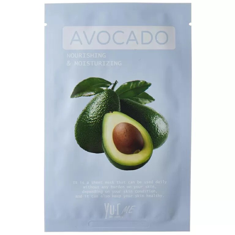 Yu.R Me Avocado Sheet Mask Тканевая маска для лица с экстрактом авокадо