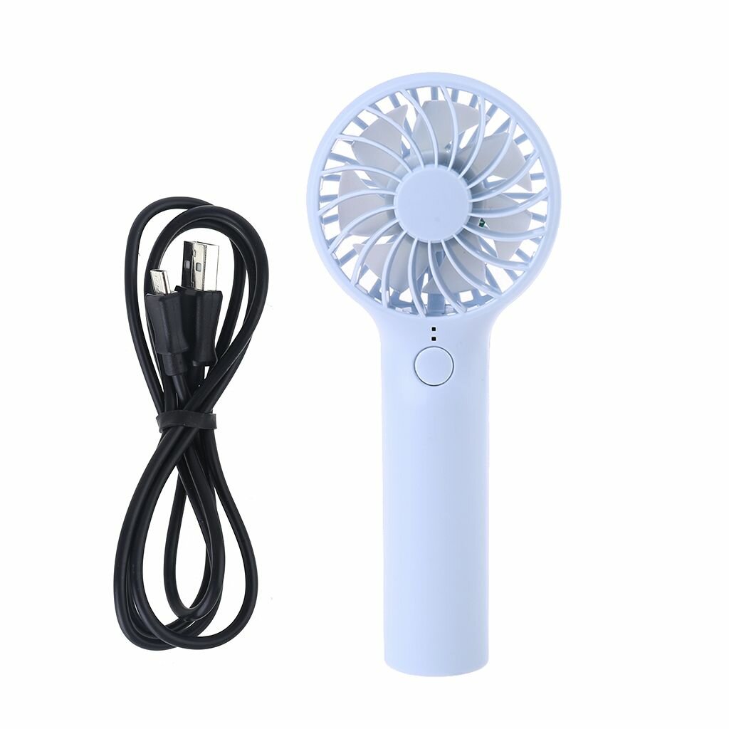 Маленький вентилятор usb для зарядки mini small student portable fan-синий
