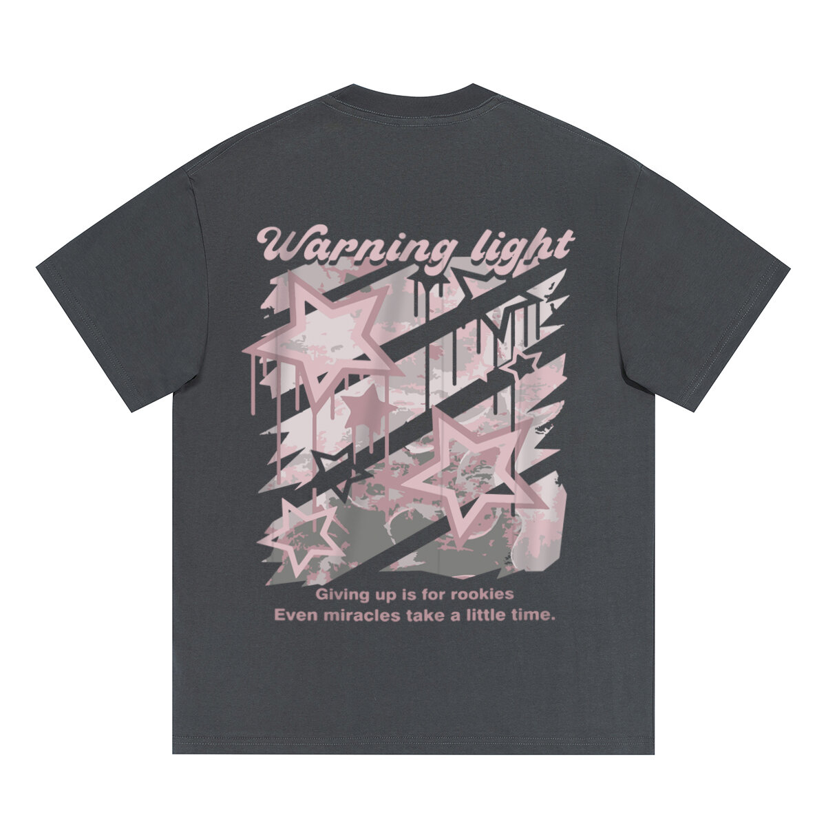 Футболки унисекс WARNING LIGHT 5174150 с круглым вырезом средней плотности 4XL EU