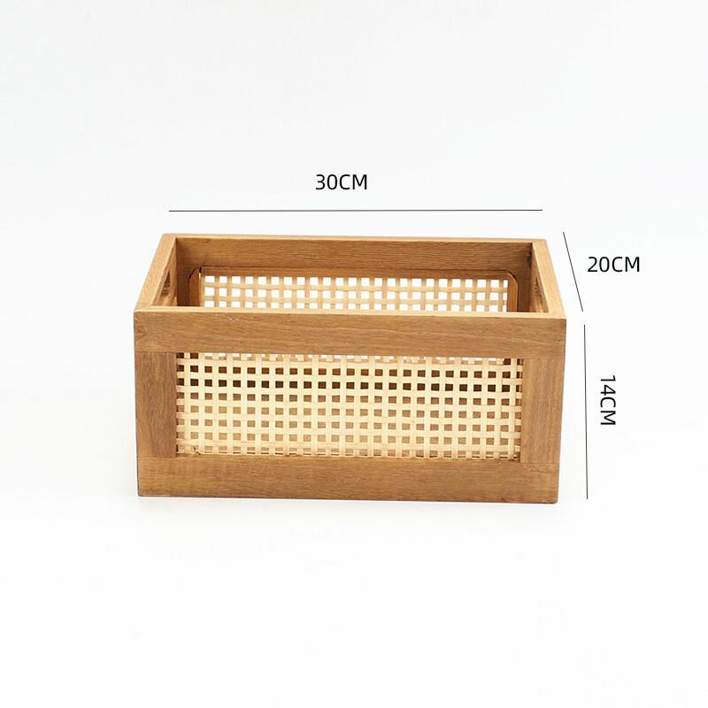 Деревянный органайзер из ореха для книг/документов: набор с ящиками для гостиной, ручная шлифовка бесшовная конструкция