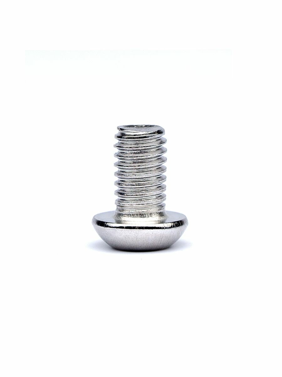 Винт ISO/DIN7380 М6х10 A2-70 нержавеющий с полукруглой головкой и внутренним шестигранником. Шаг резьбы 1мм. 10шт