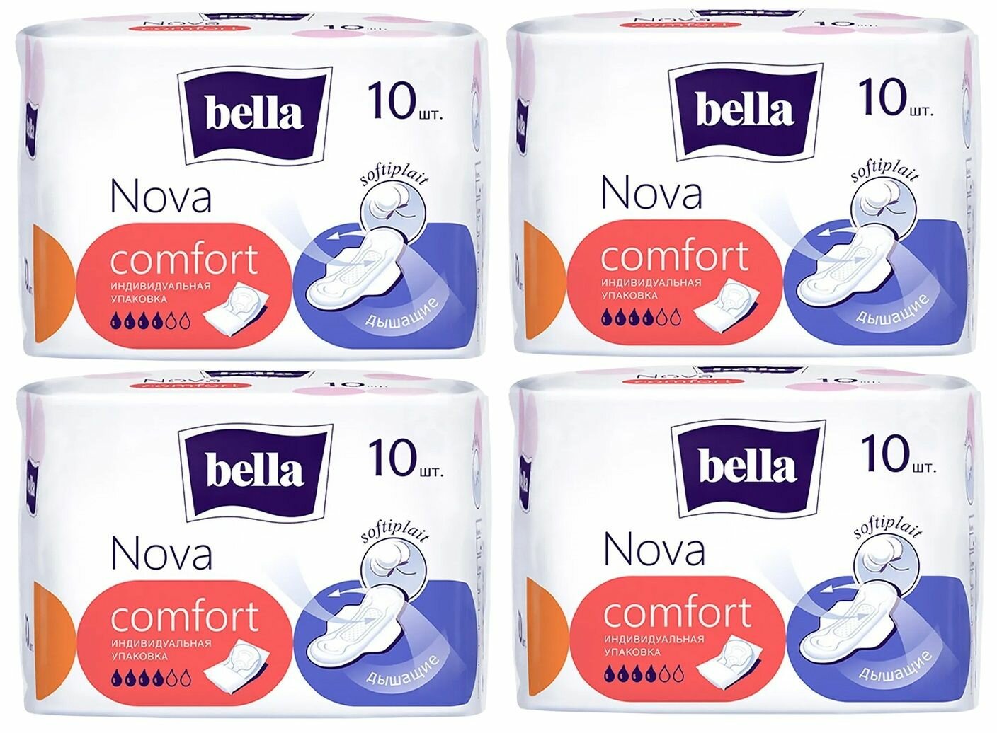 Прокладки гигиенические BELLA Нова Комфорт софт (4уп по 10шт)