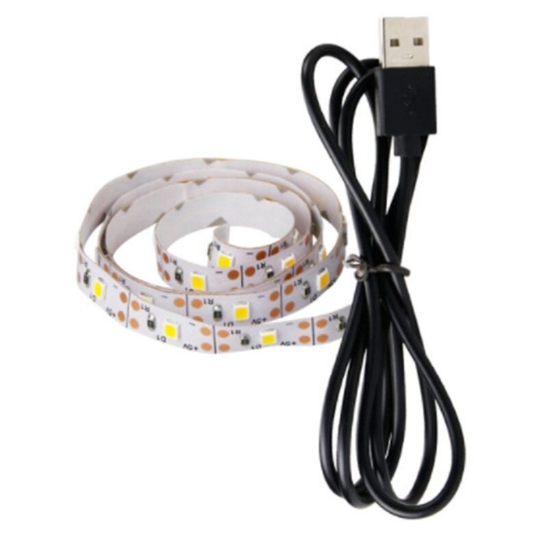 Светодиодная лента для помещений 5 В USB-лампа 2835 Tiras Light Подсветка телевизора Освещение спальни 0,5 м Холодный белый