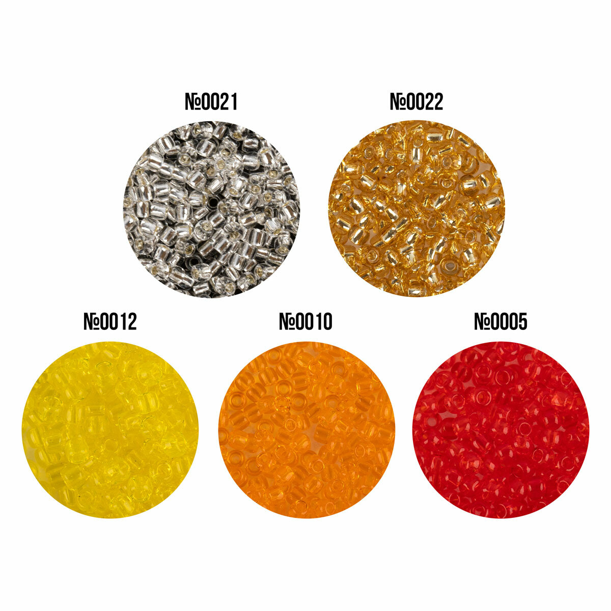 Бисер японский TOHO 11/0 для плетения вышивки Набор 5 цветов ассорти №03