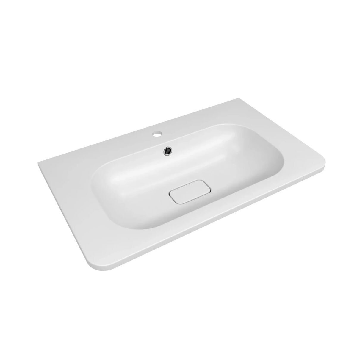 Раковина для ванной полувстраиваемая Uperwood Fate, 80 см, прямоугольная, белый 35480000002