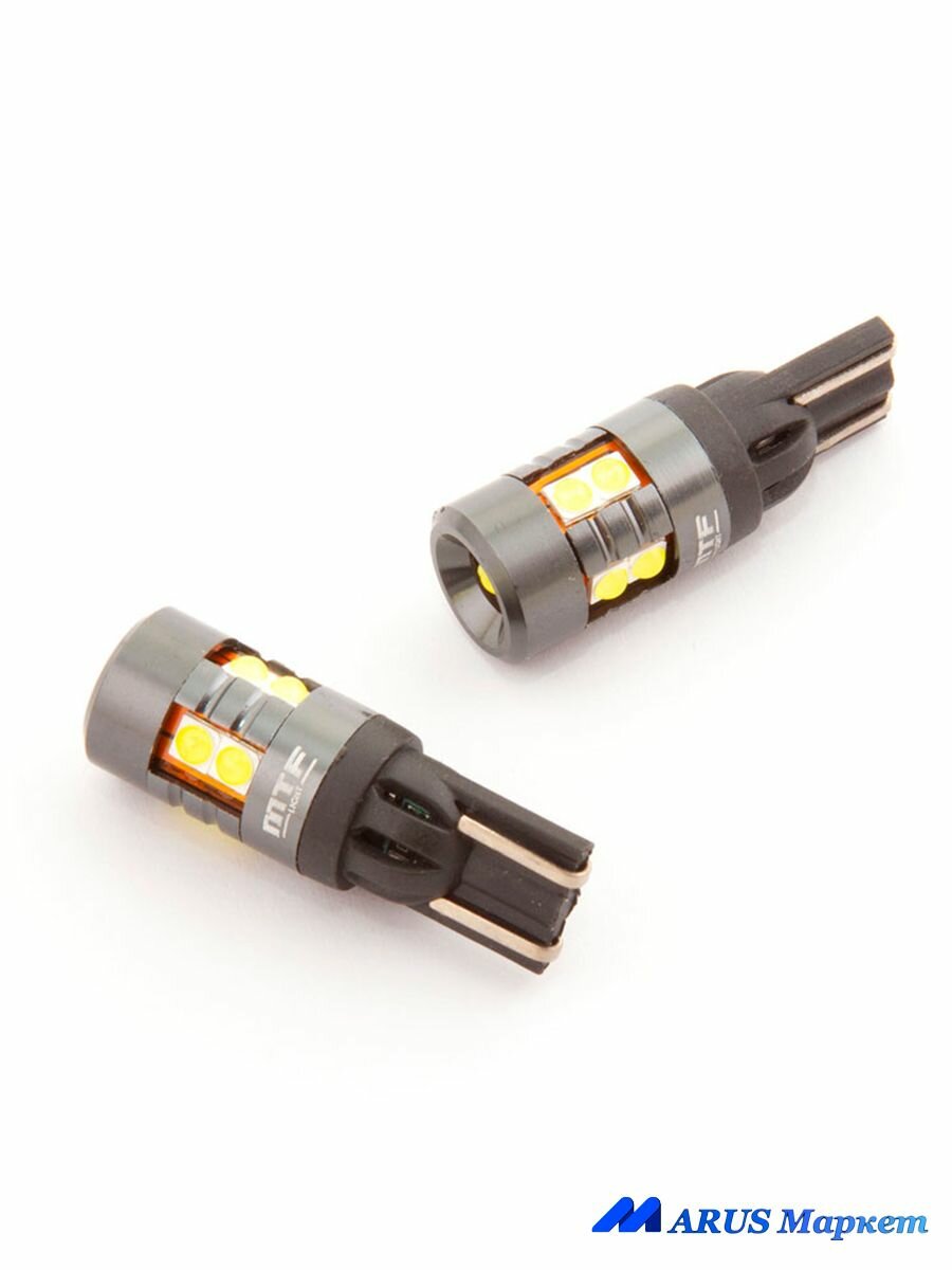 Габаритные светодиодные лампы MTF Light W5W / T10 / T15 / W16W, 12В, 6000К, 2шт.