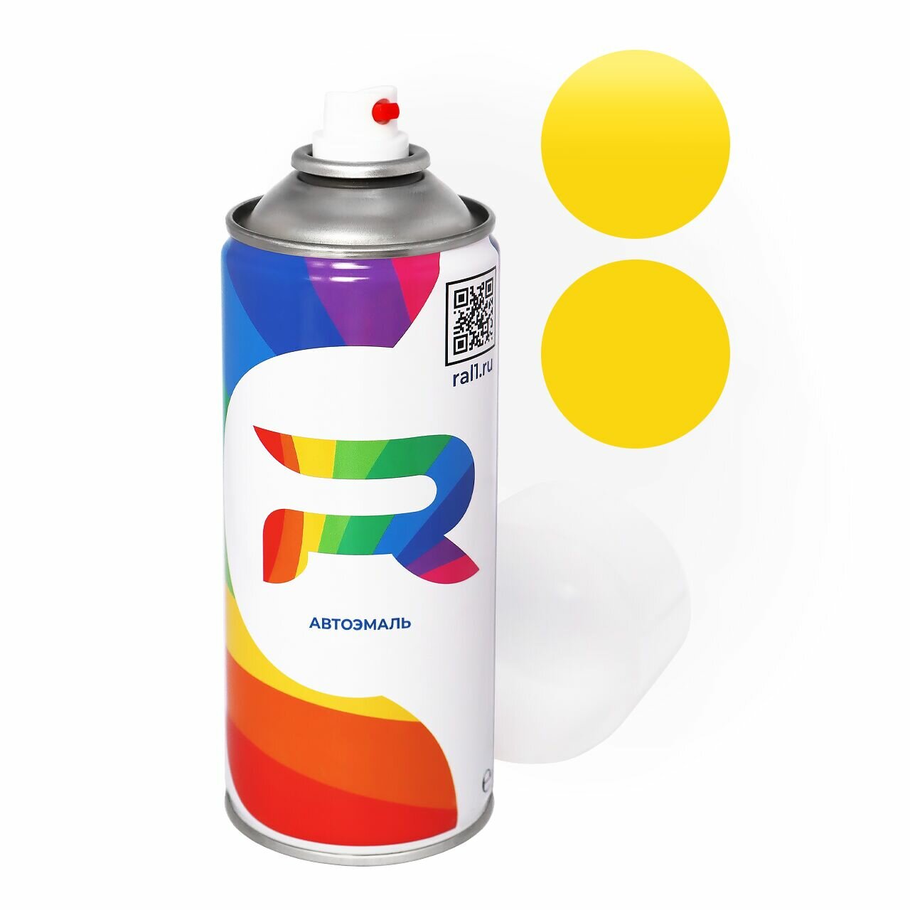 Автоэмаль аэрозольная VAZ 243 - Акапулько (Базовая краска, Солид, Желтый) баллон 520 мл.