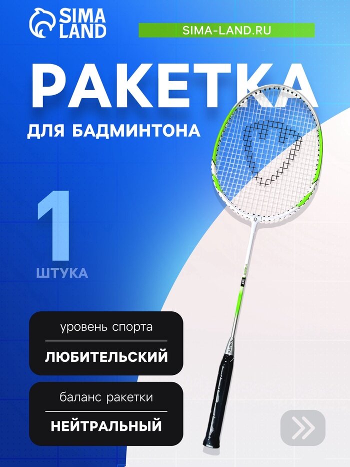 Ракетка для бадминтона TORRES Hobby 1, алюминий