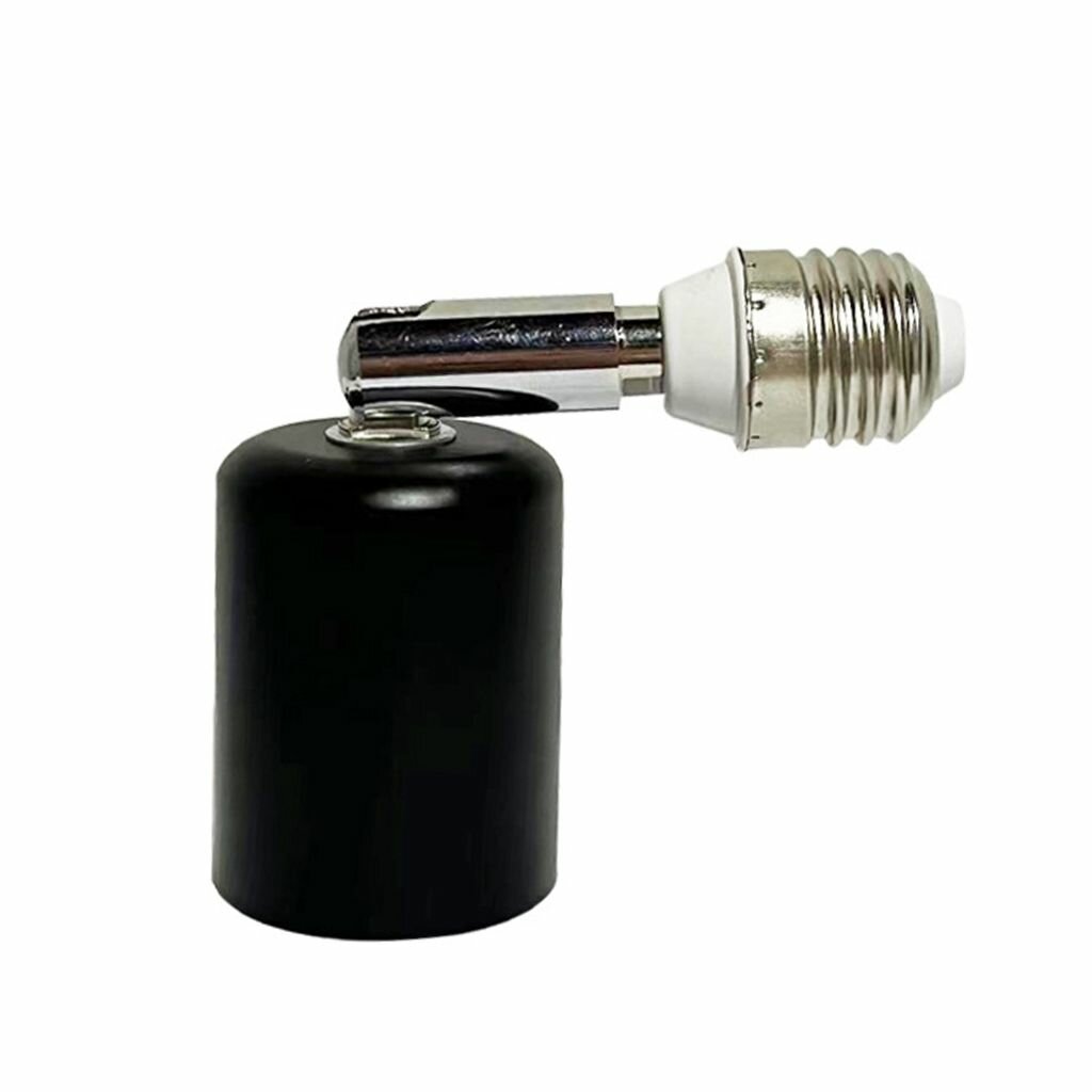 Патрон E27 керамический с регулировкой, Черный